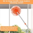 61 in Adjustable Cleaning Mop, 180° Rotatable Mops for Floor Cleaning ...