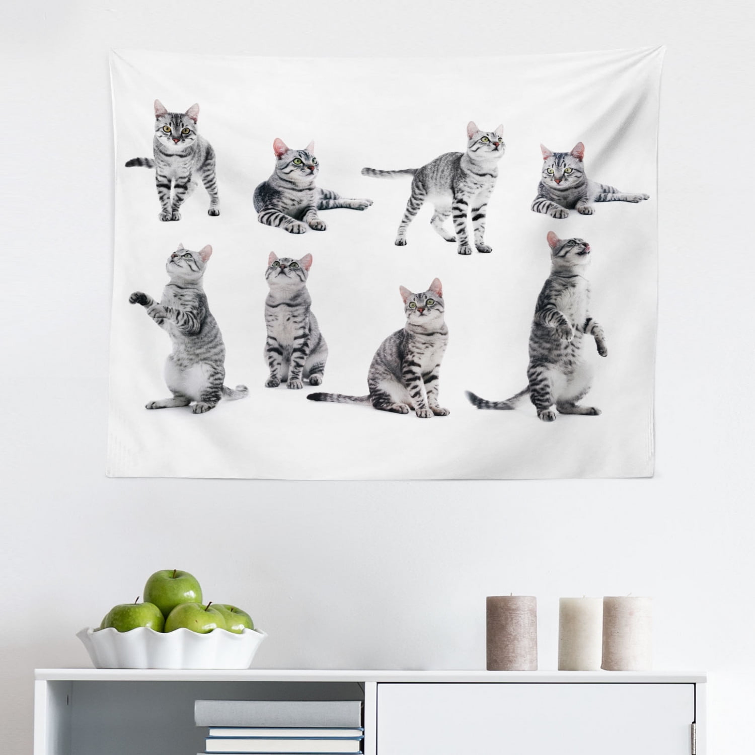 Psychedelic Tapestry, Geometry Design Diagonal Stars with Illusionary ...