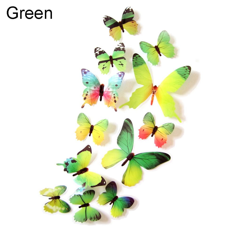 12PCS/Set Wedding Ornament Folding Wings Home Decoration Single Layer ...