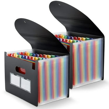 2PCS 13 Pocket Expanding File Folder,A6 Size Accordion File Organizer ...