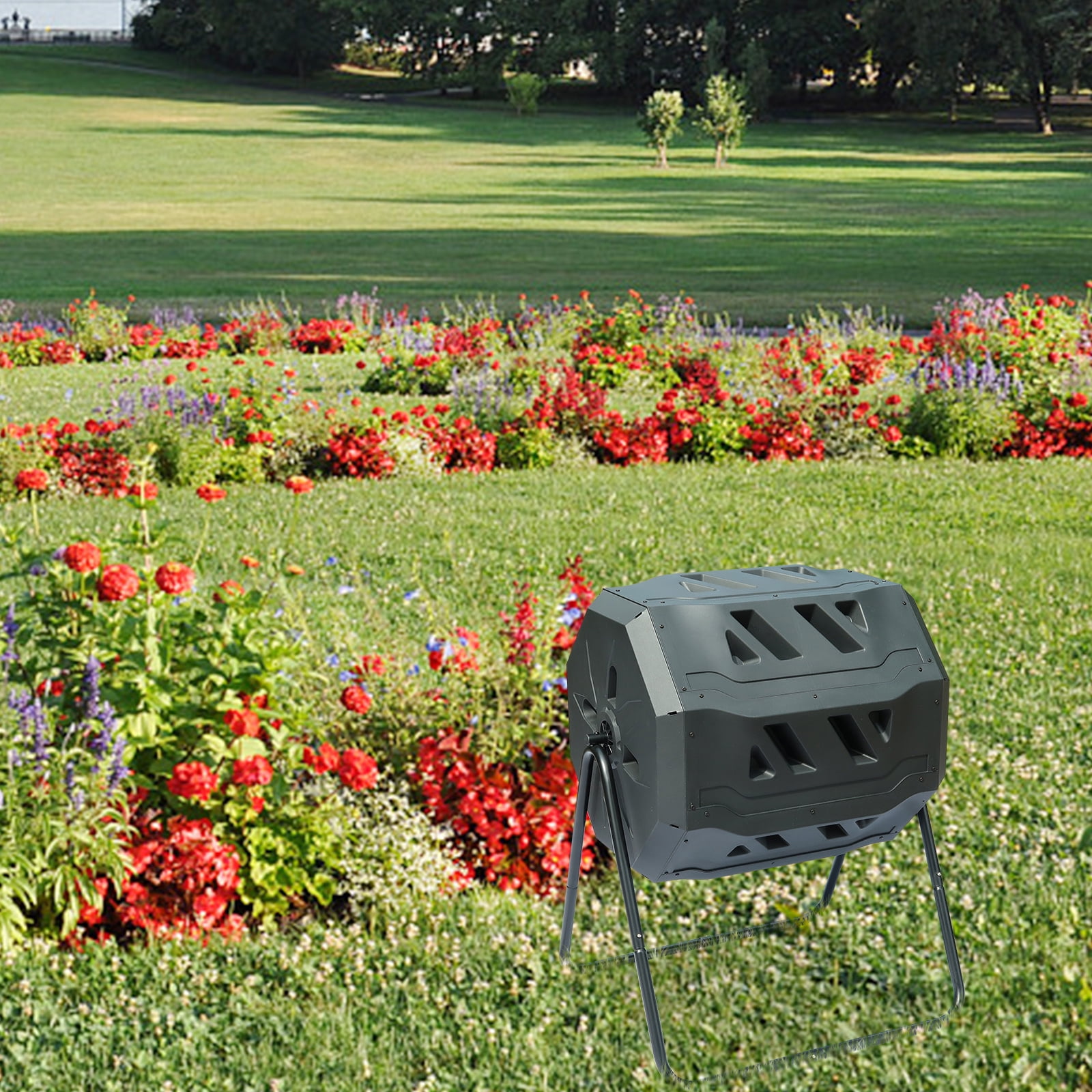 Cfowner Compost Rotating Bin Compost Tumbler, Fertilizer Soil Remixing ...