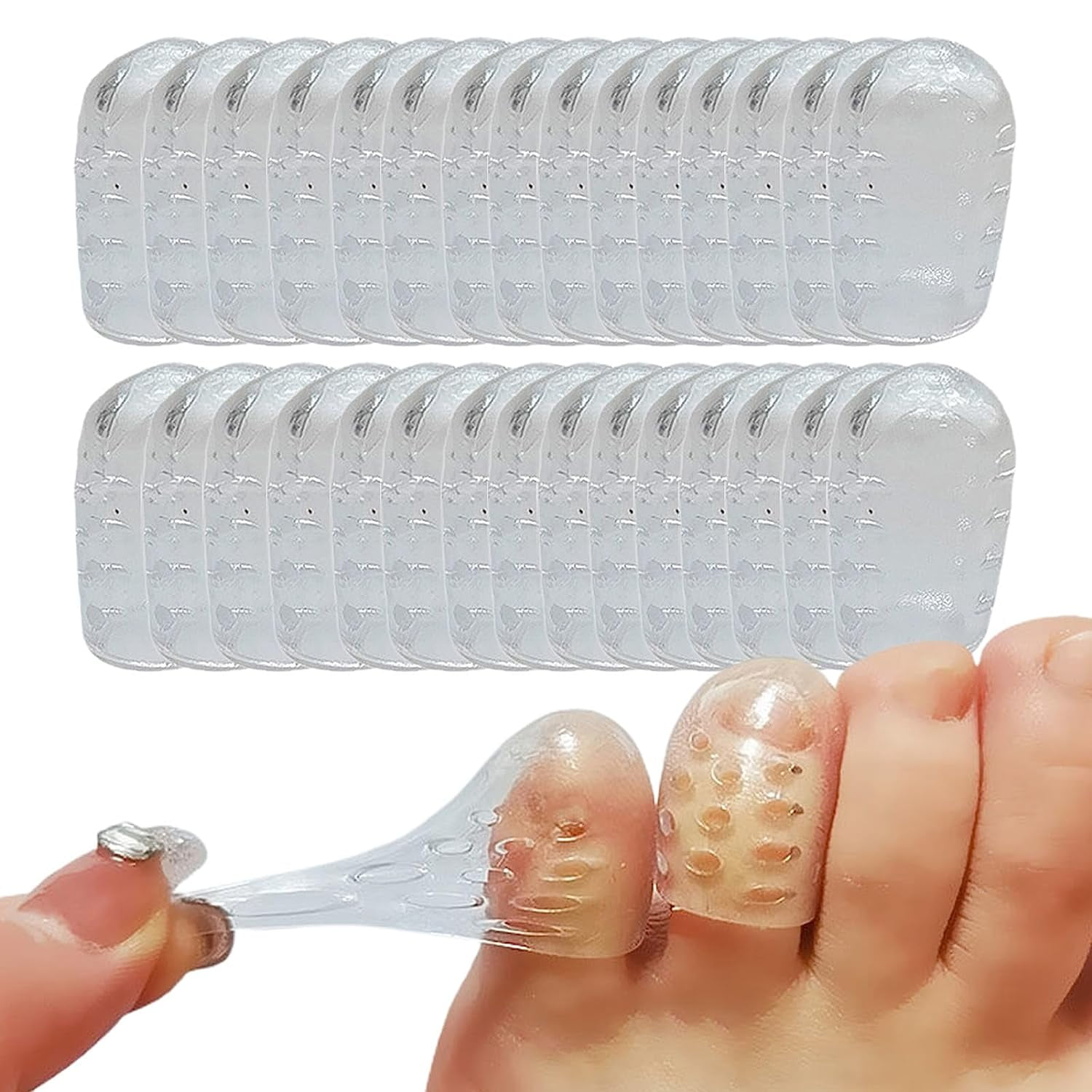 30 PCS Silicone Anti-Friction Toe Protector, Transparent Pinky Toe ...