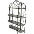 HomeRoots Office 48-inch Blackened Copper Steel Baker's Rack with 3 ...