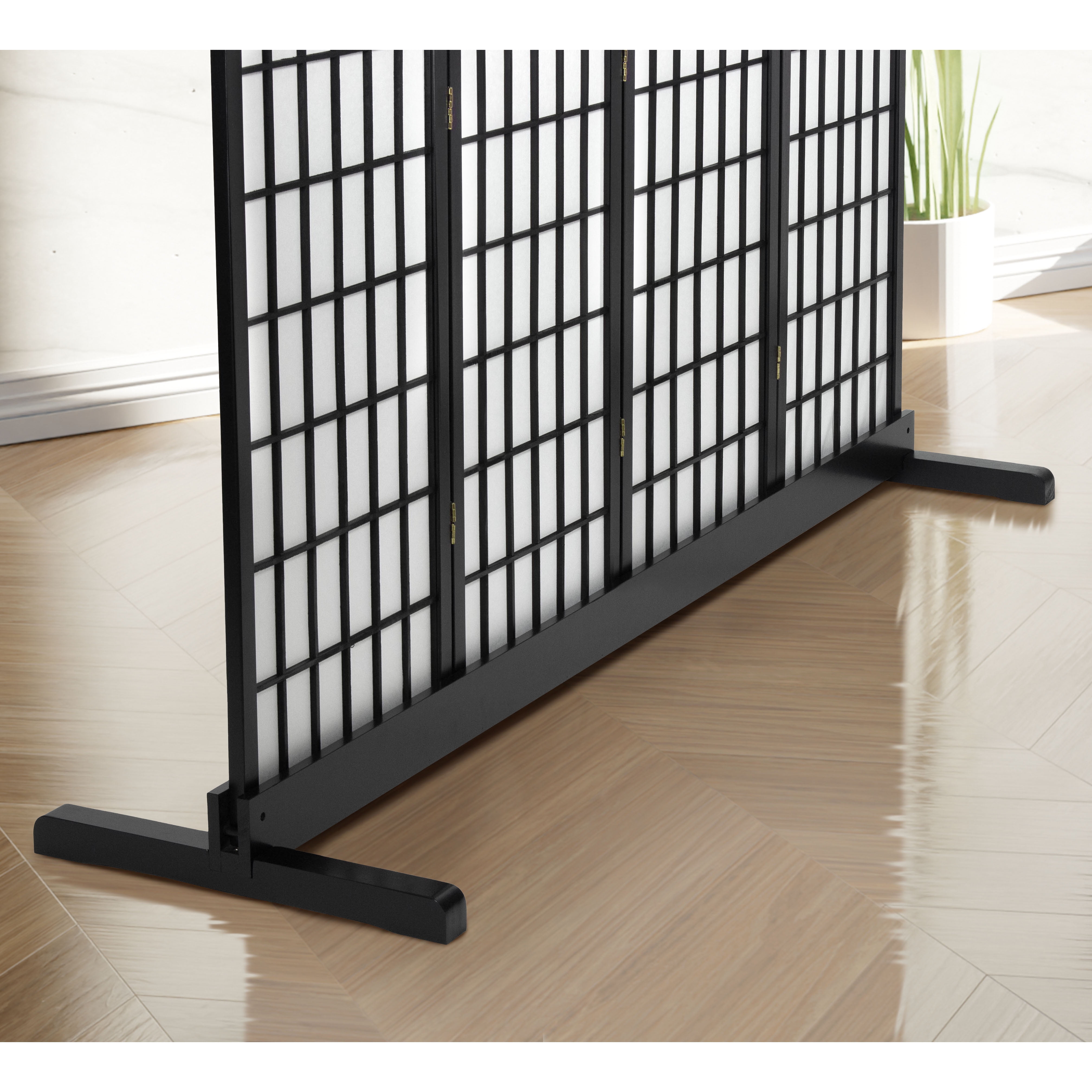 Room Divider Stand Black 4 Panel - Walmart.com
