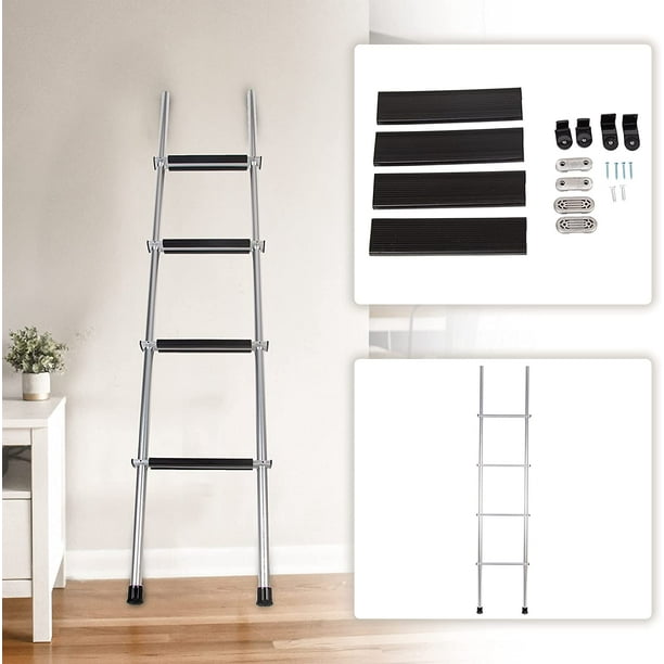 Kojem 60" Bunk Ladder Mount Boarding Ladder with Hook & Rubber Foot ...