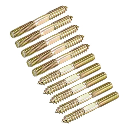 M10x80mm Hanger Bolts, 48 Pack Double Head Thread Dowel Screws for Wood ...