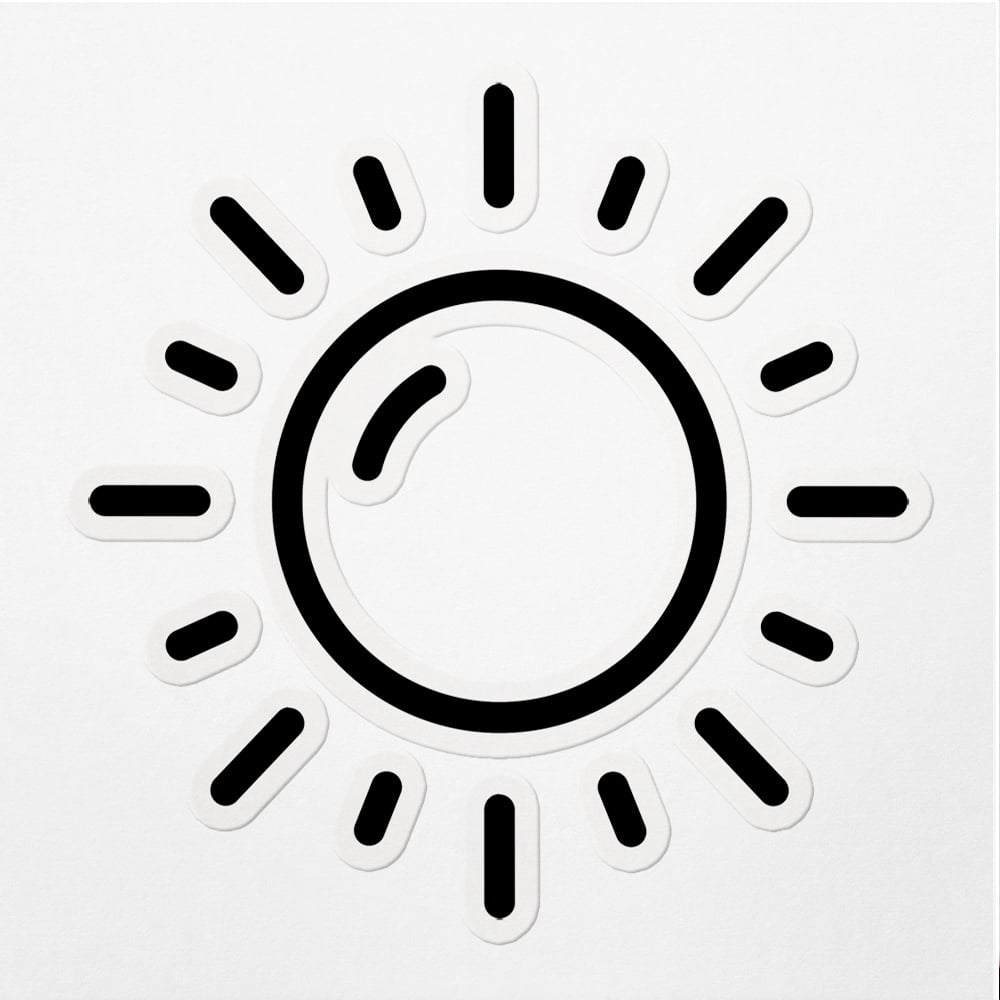 Vinyl Stickers Decals Of Sun V2 - Waterproof - Apply On Any Smooth ...