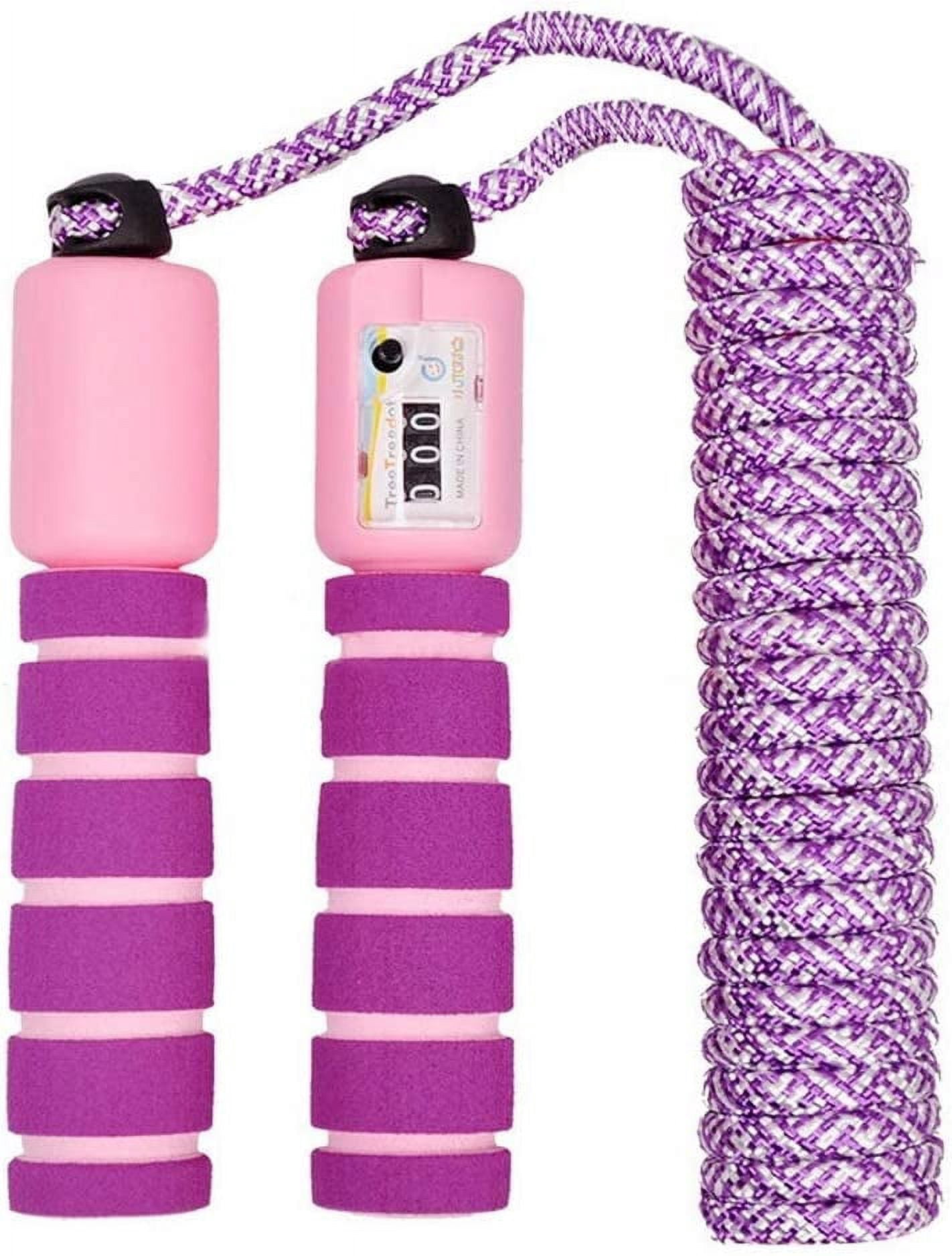 Comba para saltar para niños con contador (morado), cuerda de saltar ...