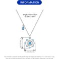 Circular Openwork Evil Eye Stone-Set Teardrop Zircon Necklace, Minimalist Everyday Jewelry[q741 ...