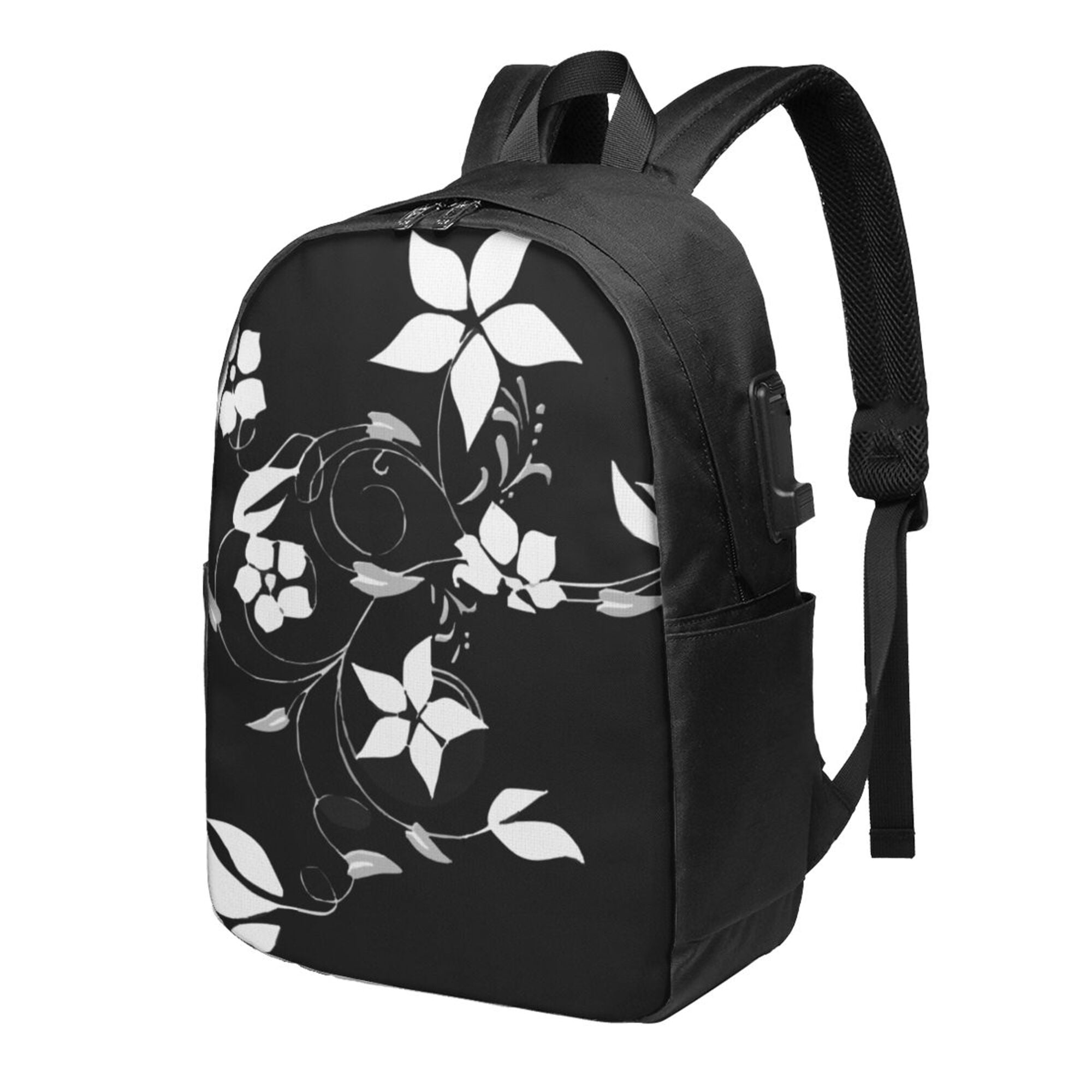 YFYANG 17" Laptop Backpack, Flowering Vine Pattern Fashion Travel Work ...