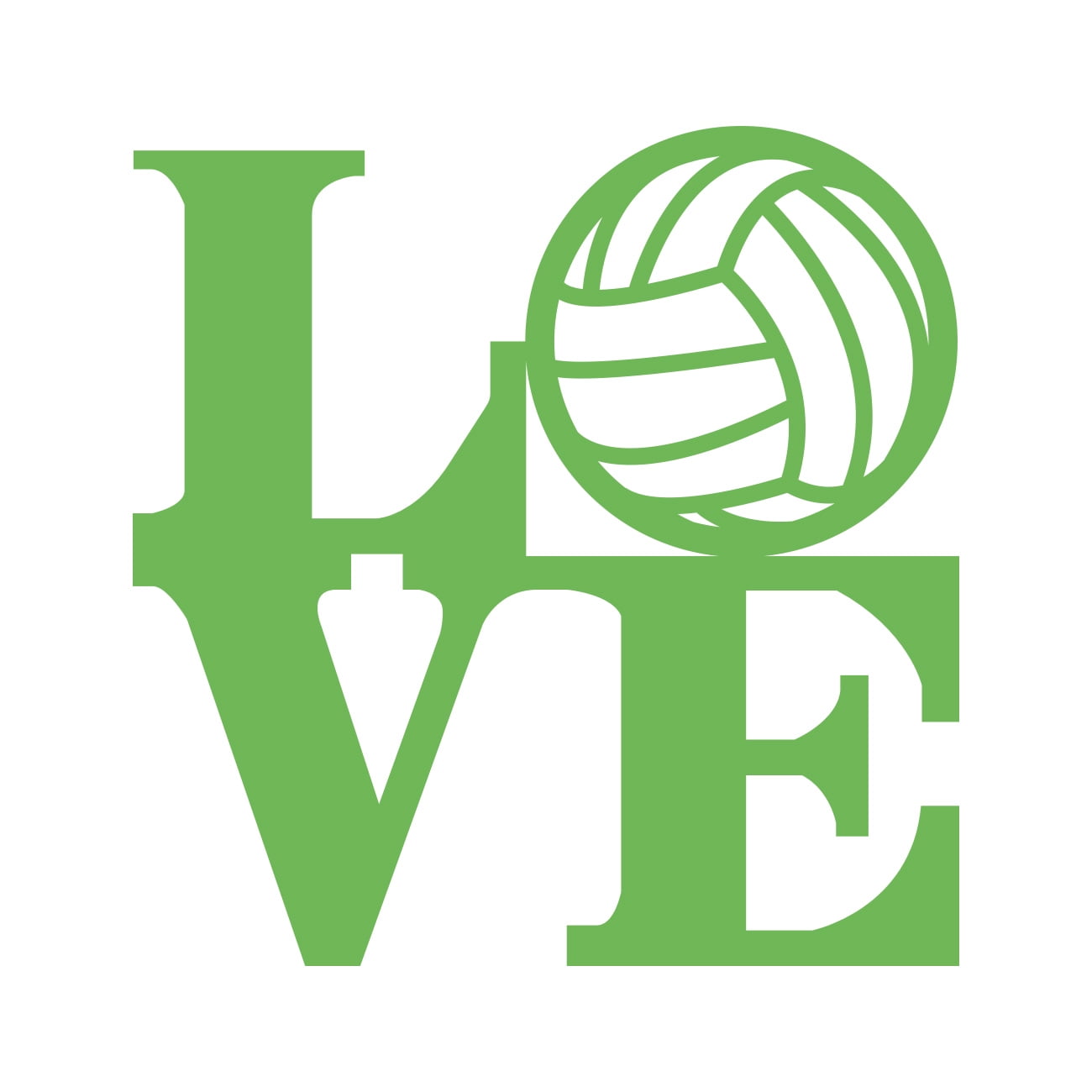 Love Volleyball Sticker Decal Die Cut - Self Adhesive Vinyl ...