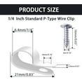 100PCS 1/4 Inch Rope Light Clips P-Style Mounting Clips Plastic Cable ...