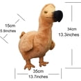 Realistic Dodo Bird Stuffed Animal Plush Toy, Lifelike Bird Animal ...