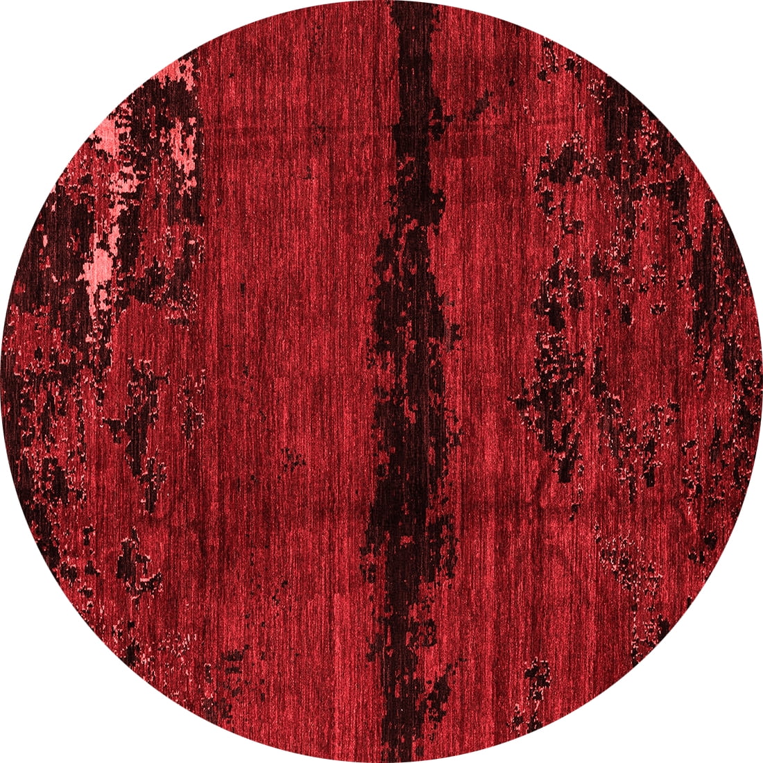 Ahgly Company Indoor Round Abstract Red Modern Area Rugs, 8' Round ...
