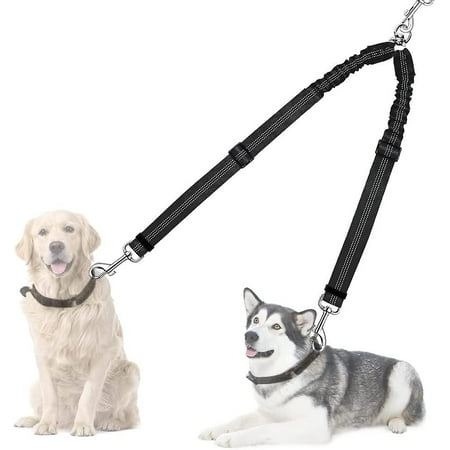 Double Dog Lead Splitter, No Tangle 360 Rotation Dog Leash Coupler For ...