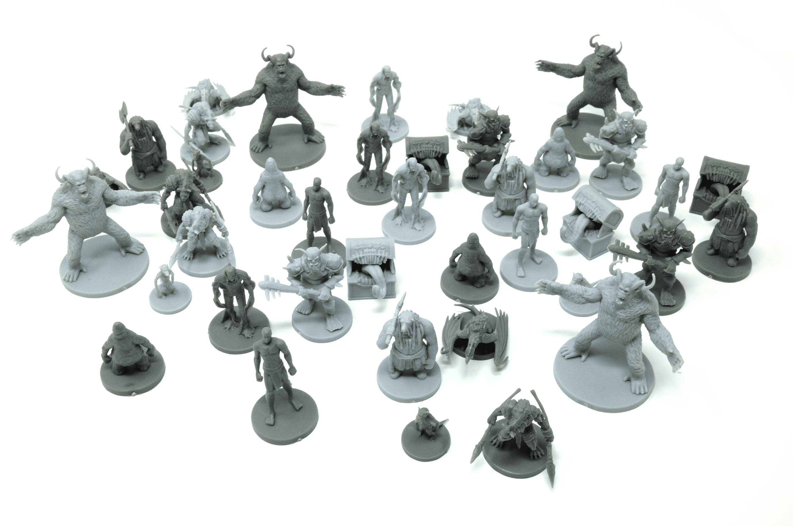 40 Miniature Monsters Fantasy Tabletop RPG Figures for Dungeons and ...