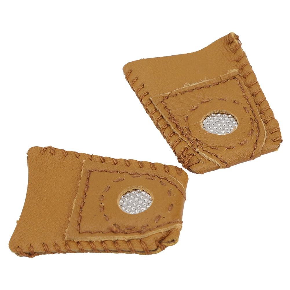 Dedal de cuero, 2 piezas, tamaño pequeño, dedal de cuero para monedas ...