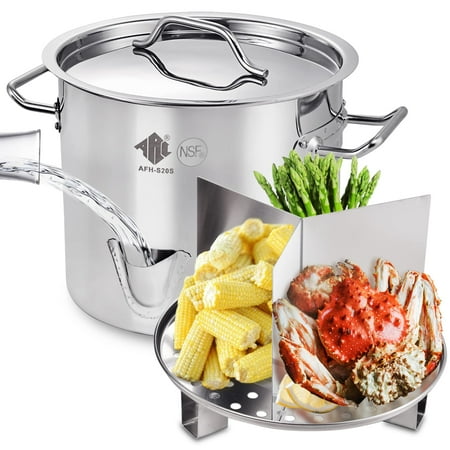 ARC 40QT Stainless Steel Vegetable Steamer, Tamale Steamer Pot, Seafood ...
