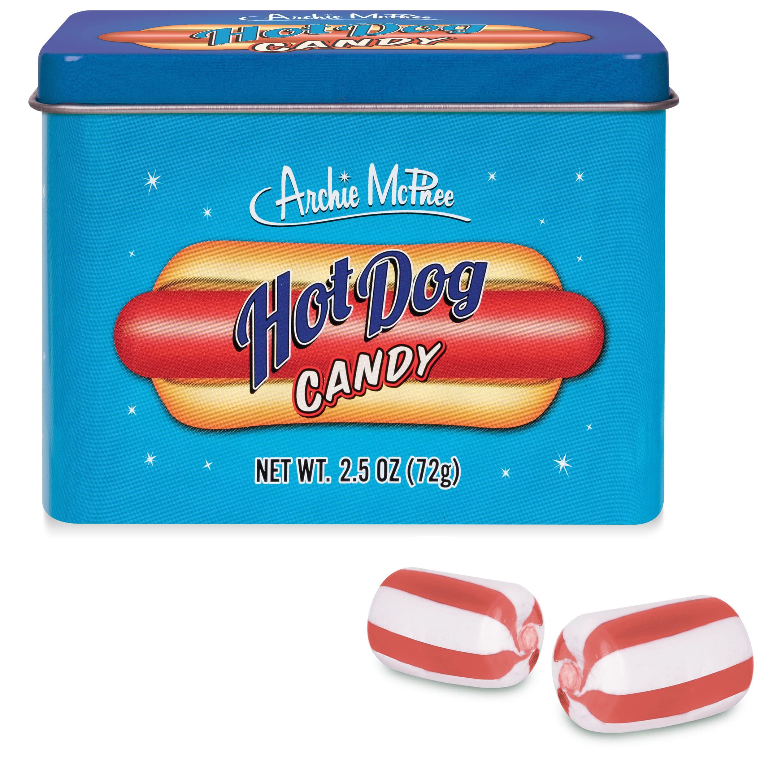 Archie McPhee Funny Hilarious Hot Dog Candy Tin - Walmart.com