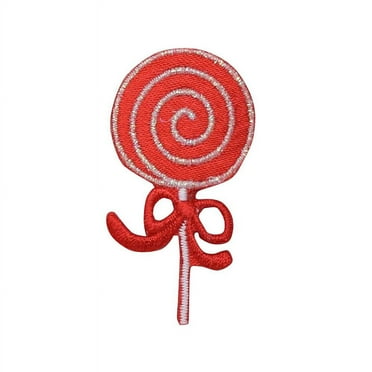 Colorful Lollipop Candy with Bow Iron On Embroidered Applique Patch ...