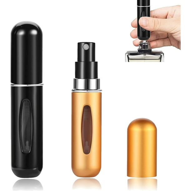 Botella de Perfume vacía de 5ml (2 uds.), Mini botella atomizadora de Perfume de viaje portátil ...