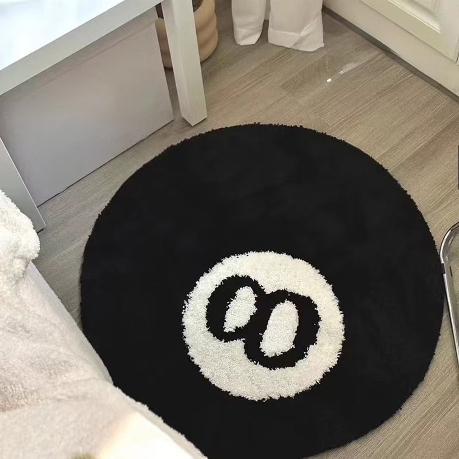 Click here for Haoxun 8-Ball Pattern Round Area Rug - 23.6 X 23.6... prices