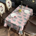 Christmas Tree Bow Ornament Pink Pattern Rectangular Tablecloth 60x120 ...