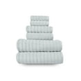 Mainstays Performance Textured 6-Piece Bath Towel Set - Soft Silver ...