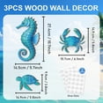 3Pcs MDF Wall Decorations for Home Room Bedroom Wall Decoration Sea ...