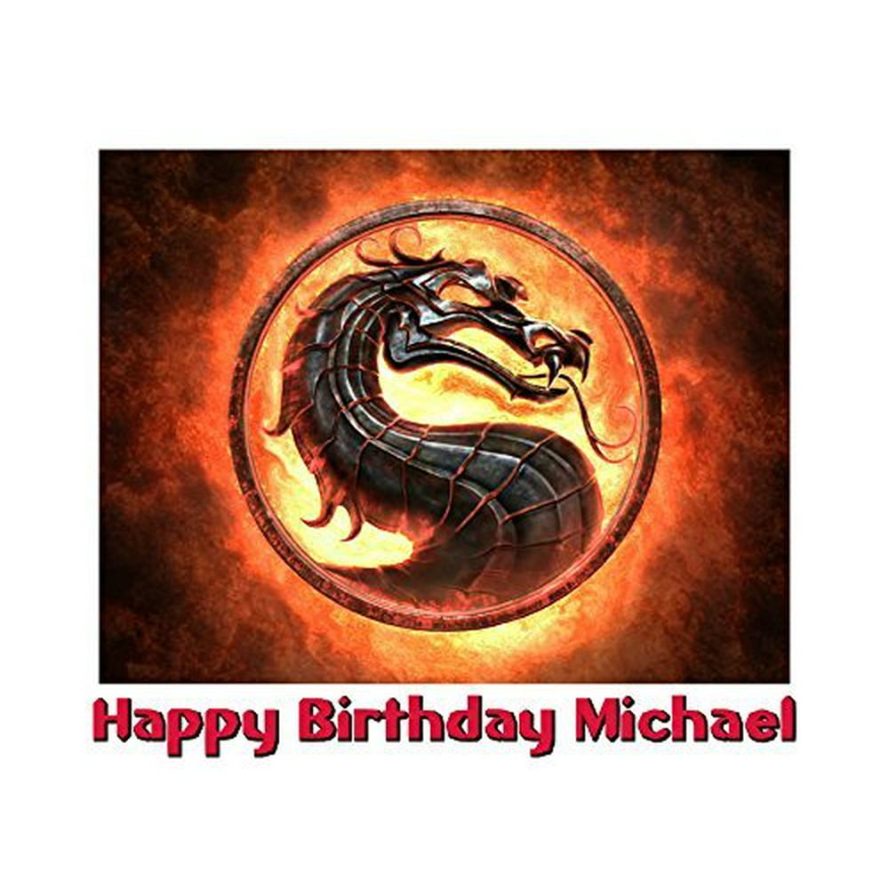 Mortal Kombat Image Photo Cake Topper Sheet Personalized Custom Customized Birthday Party 14