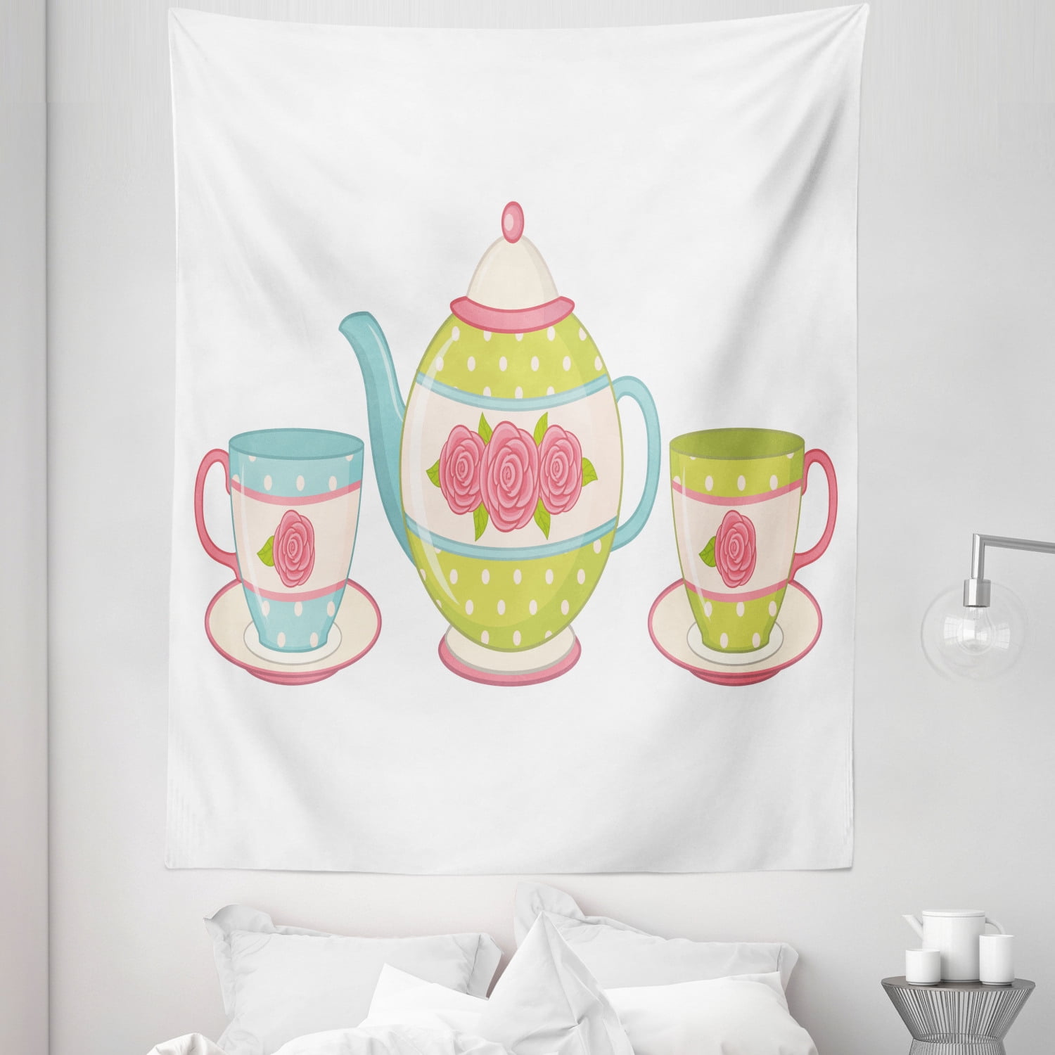Tea Tapestry, Classic Porcelain Teapots with Floral Ornamental Cups for ...