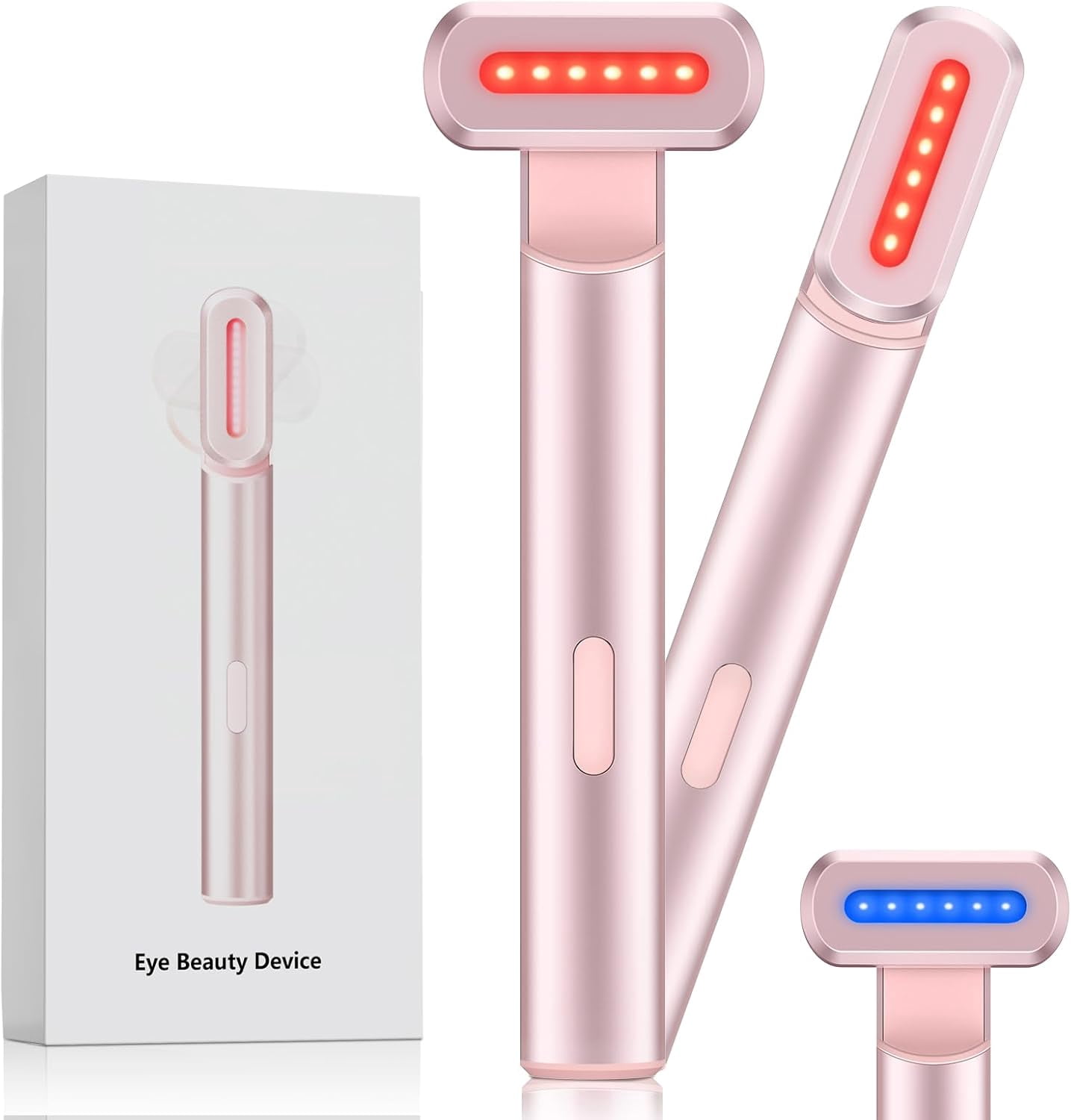 PInk 4-in-1 Light-Therapy-Wand,Red Light Therapy for Face and Neck ...