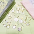 1 Box DIY 10 Pairs Shell Geometric Dangle Earring Jewelry Making Kit ...
