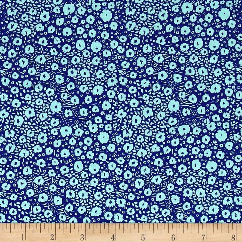Tokyo Milk Neptune & The Mermaid PWTM009 Floral Reef Navy Fabric By Yd ...