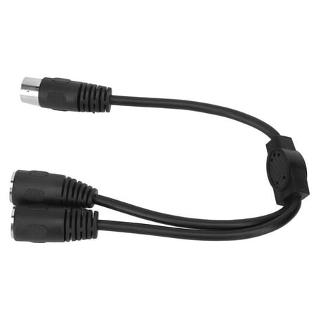 DIN 8 Pin Male To 2 DIN 8 Pin Female Cable, 1.0ft Plug And Play Clear ...