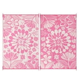LOKHOM 5'x8' Pink Outdoor Rug, Waterproof Reversible Patio Mat, Camping ...