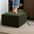 ELUCHANG Square Ottoman Foot Rest, Soft Boucle Fabric Foot Stool for ...