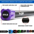 Yes4All 20lbs Weighted Workout Bar for Gym, Lifting, Squat, Arm ...