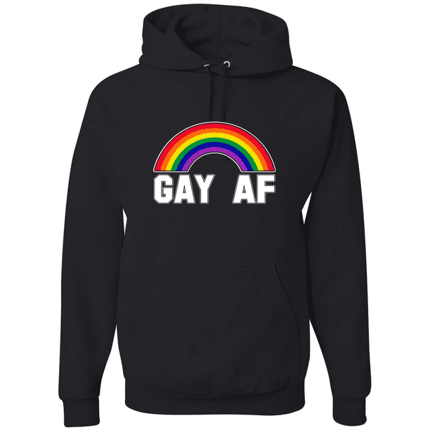 Wild Bobby Gay Af Cute Rainbow Lgbt Pride Graphic Hoodie Sweatshirt