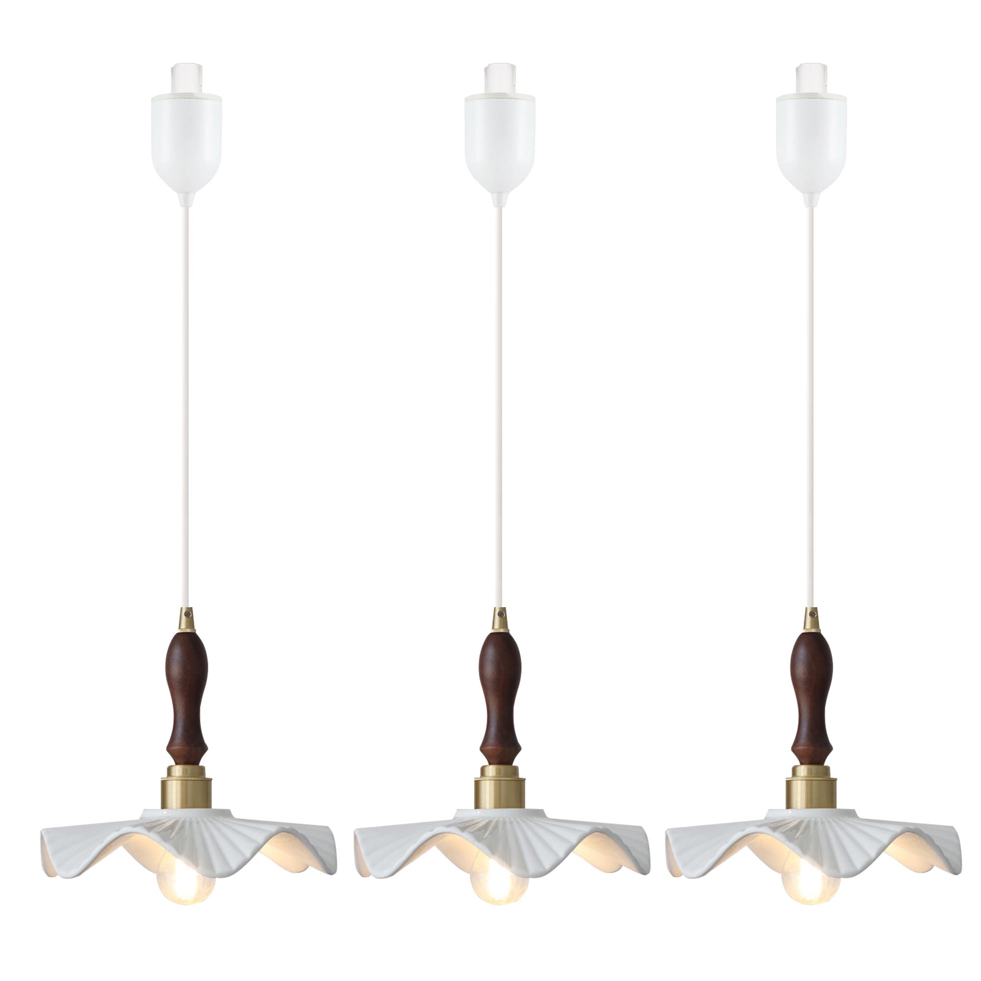 Kiven H-Type Track Lighting, 3-Light Modern Halo Track Pendant Light ...