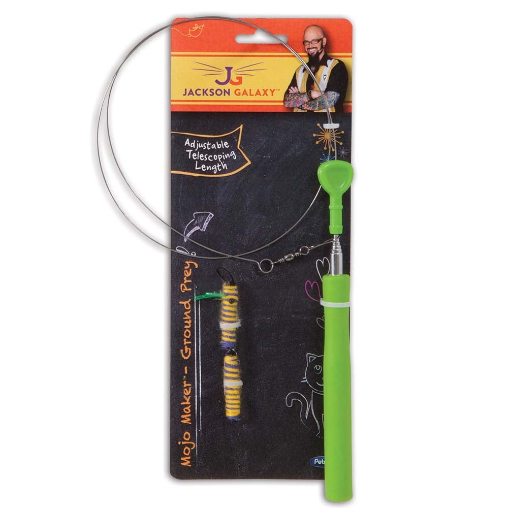 Petmate Toy Jackson Galaxy Mojo Maker Ground Wand Cat Toy Interactive ...