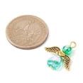Acrylic with Alloy Pendants Angel Golden 22.5x20x6mm Hole: 2.5mm for ...