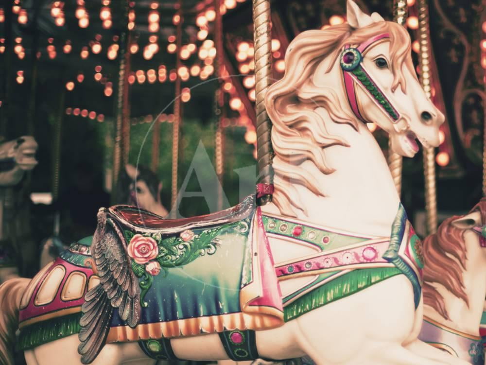 Vintage Carousel Horse, Animals Unframed Photographic Print Wall Art by ...