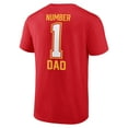 Men's Red Kansas City Chiefs Father's Day #1 Dad T-Shirt - Walmart.com