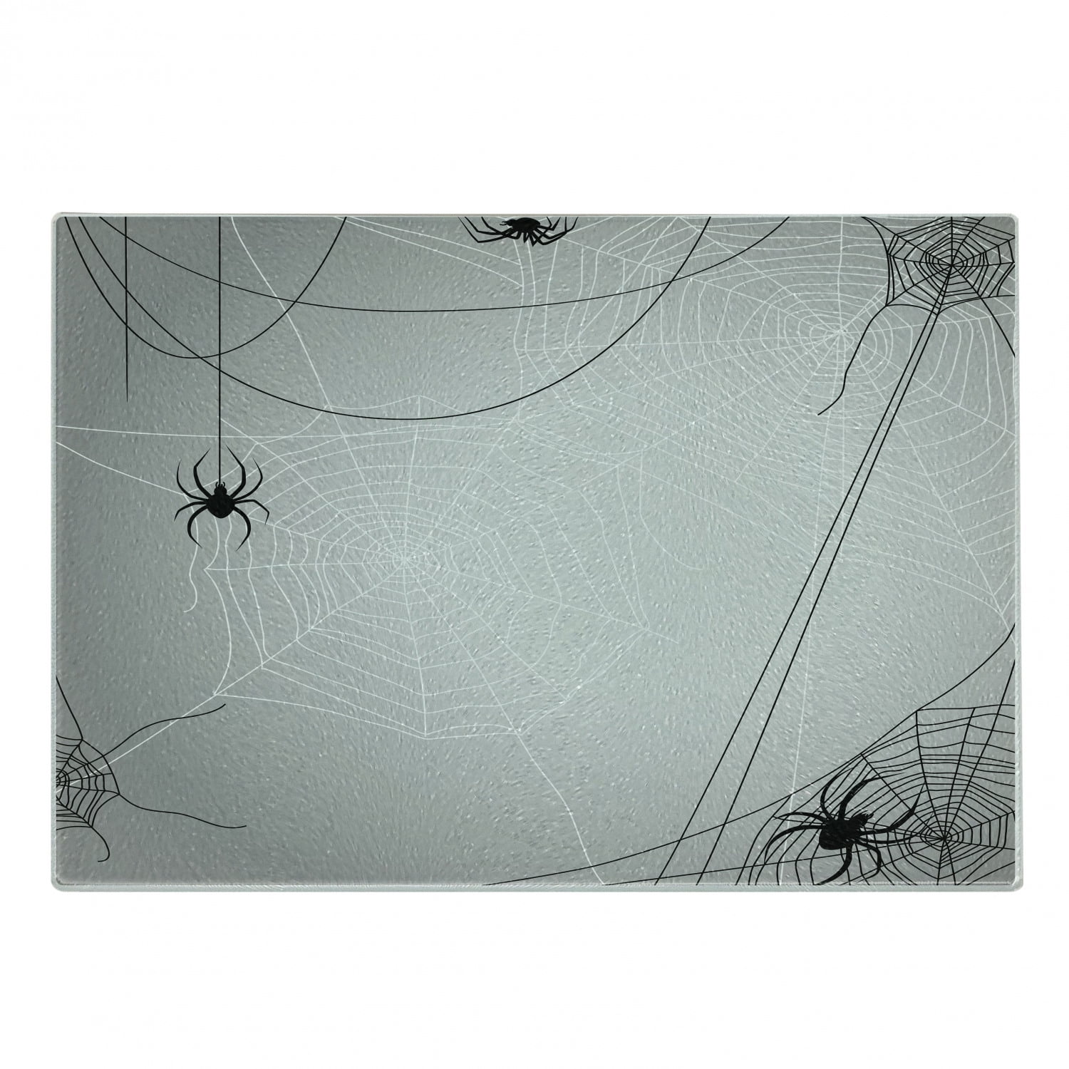 Spider Web Cutting Board, Spiders Hanging from Webs Halloween Inspired ...