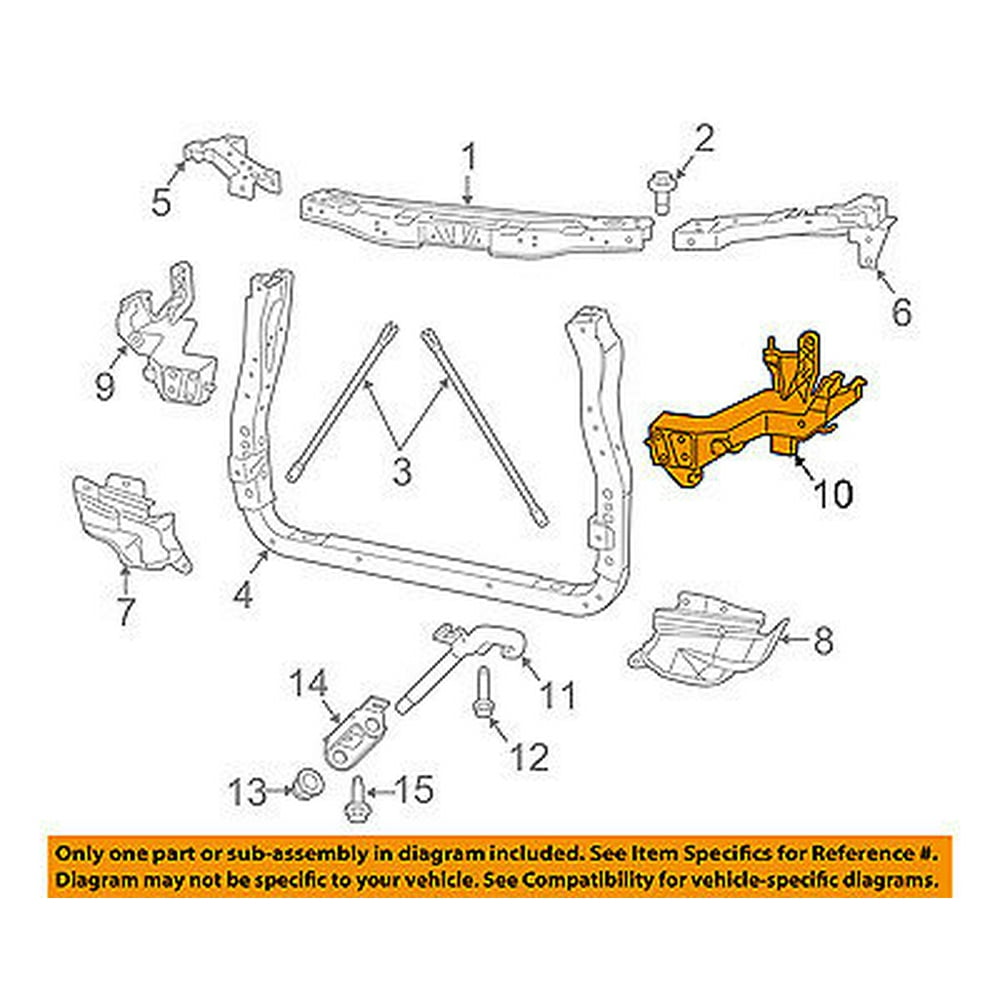 Jeep CHRYSLER OEM Grand Cherokee Radiator Core Support-Bracket Left ...