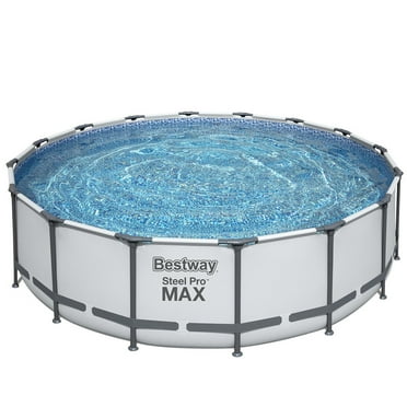 "Bestway Steel Pro MAX Framed Metal 15' x 48"" Round Above Ground Pool ...