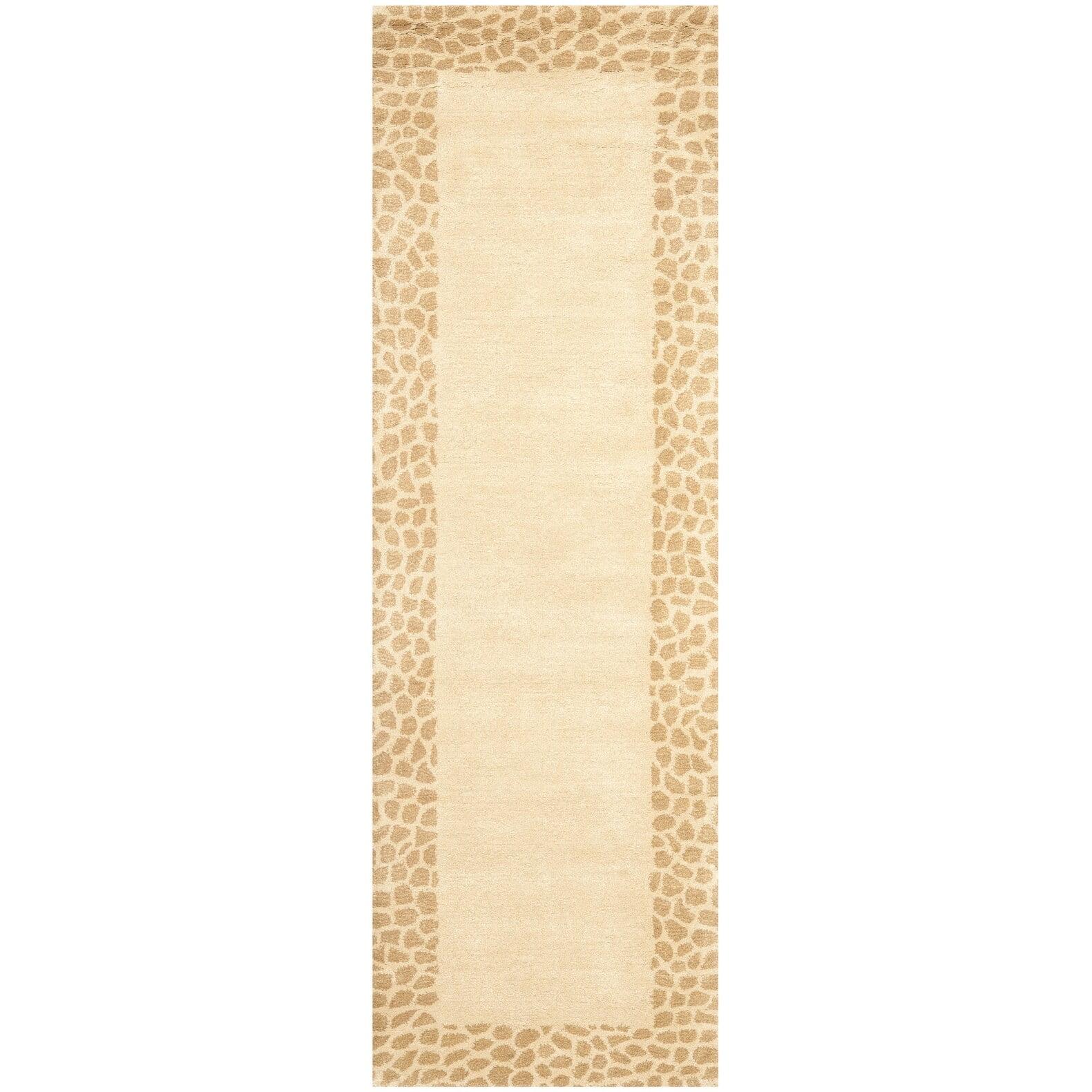 Safavieh Handmade Soho Birgitte Borders N.Z. Wool Rug Beige/Dark Beige ...