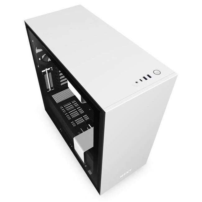 H710 USB 3.5 x 2.5 in. mITX mATX ATX EATX Mid-Tower Case, Matte White ...