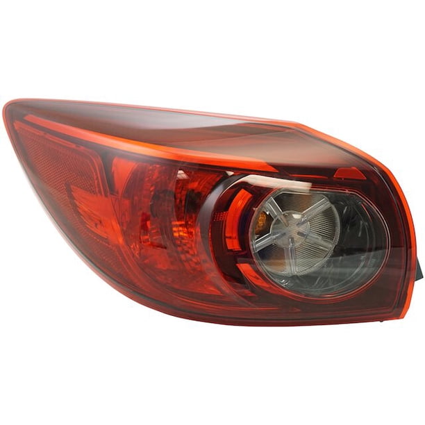 Left Outer Tail Light Assembly - Compatible with 2014 - 2018 Mazda 3 ...